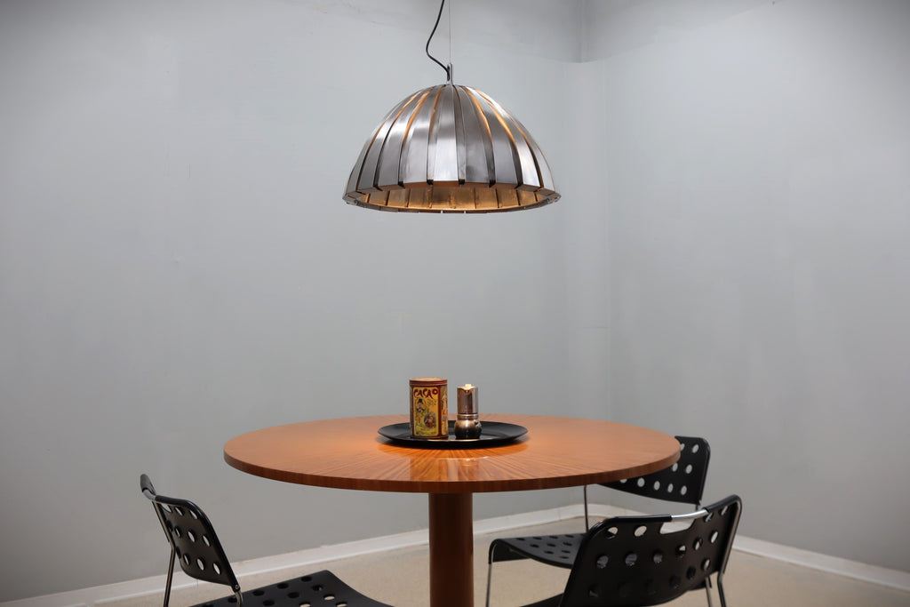 Calotta steel pendant lamp Martinelli Luce 1960s – ilrestaurato
