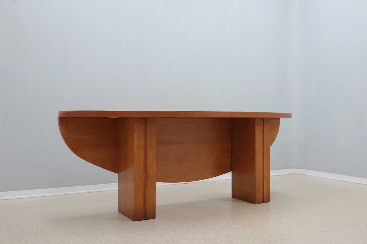 Vintage elliptical design folding console 1980s – ILRESTAURATO